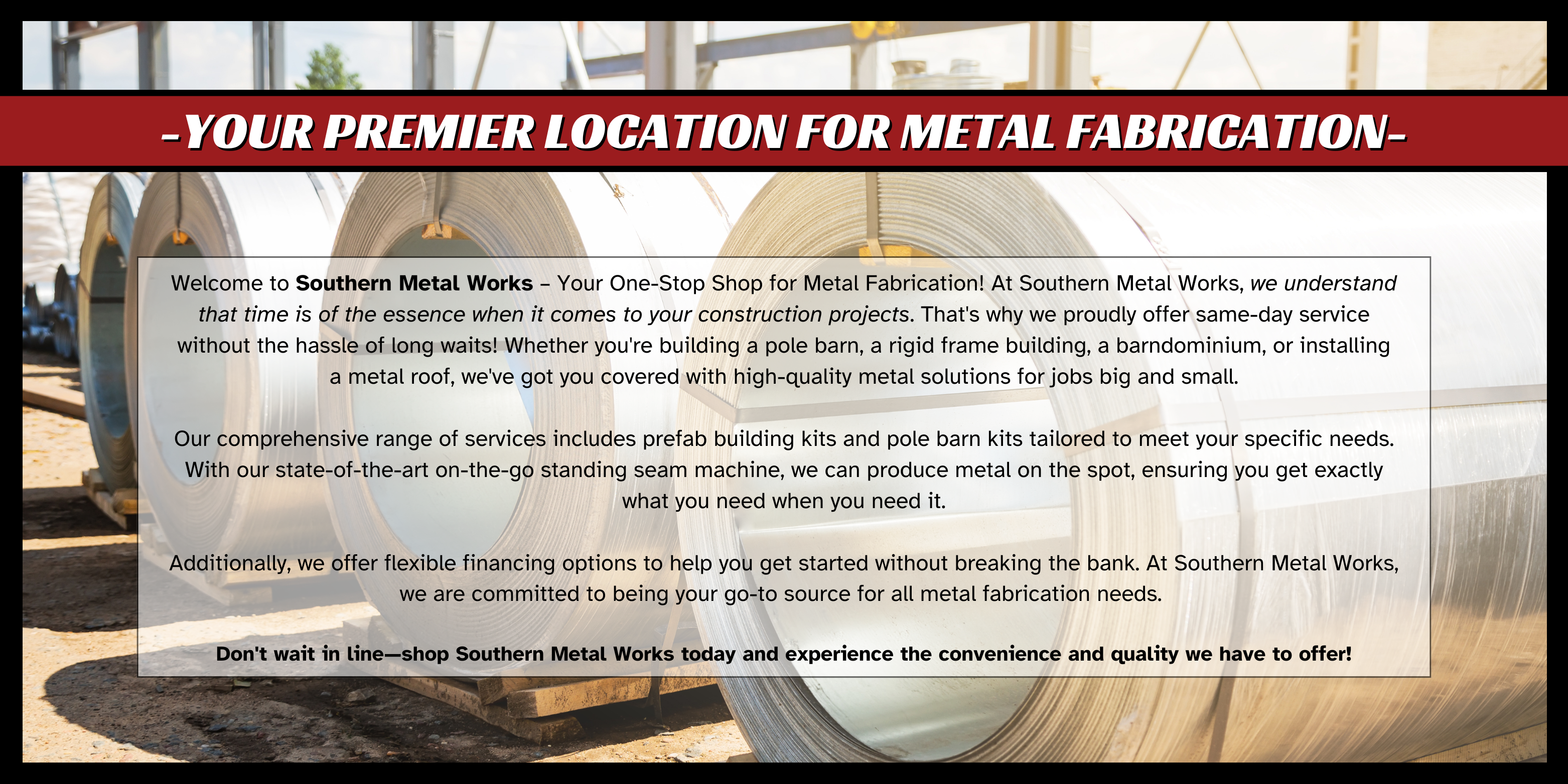 homepagebannercomputer | Southern Metal Works